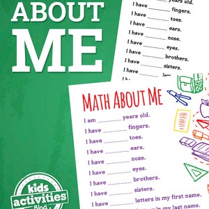 Math About Me Printable Worksheet - Etsy