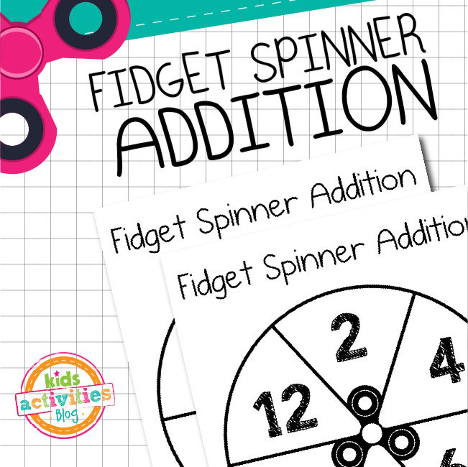 Fidget Spinner Addition Game Printable - Etsy