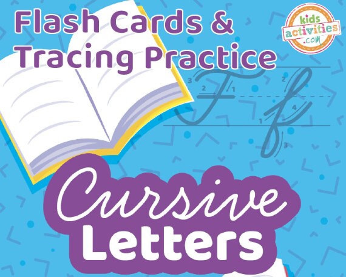 Cursive Flash Card Tracing Practice Coloring Pages - Etsy