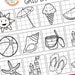 Summer Grid Drawings for Kids - Etsy