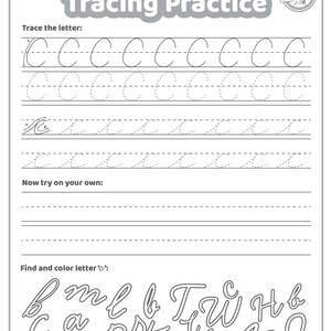 Cursive Flash Card Tracing Practice Coloring Pages - Etsy