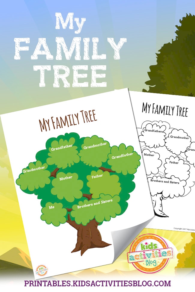 Family Tree Printable Worksheet Activity for Kids - Etsy