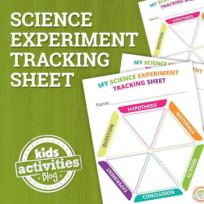 Science Experiment Tracking Results Pages for Kids - Etsy