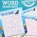 Shark Word Search Printable Games - Etsy