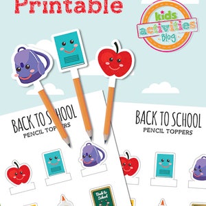 Back to School Pencil Toppers Printables - Etsy