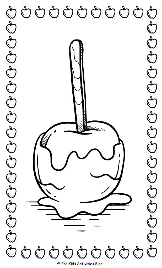 Jumbo Apple Coloring Pages - Etsy