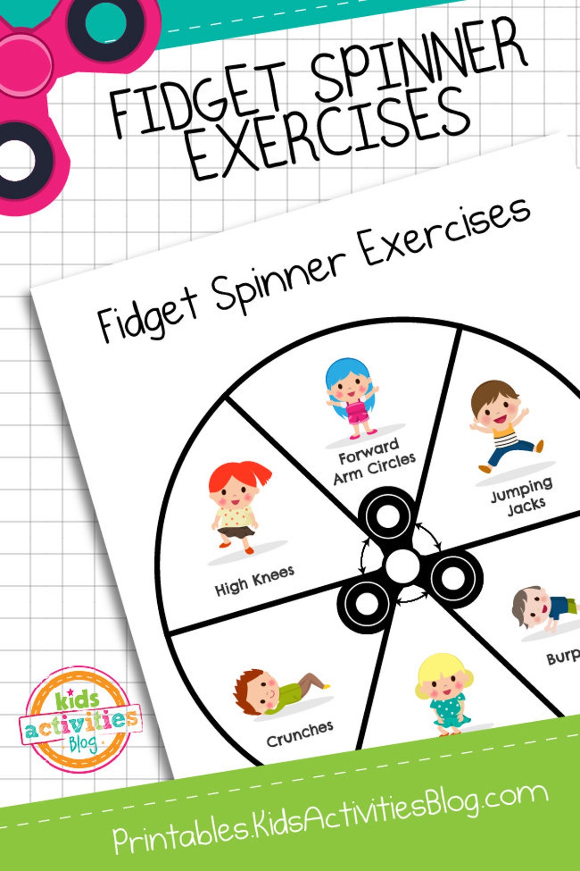 Fidget Spinner Exercises for Kids - Etsy