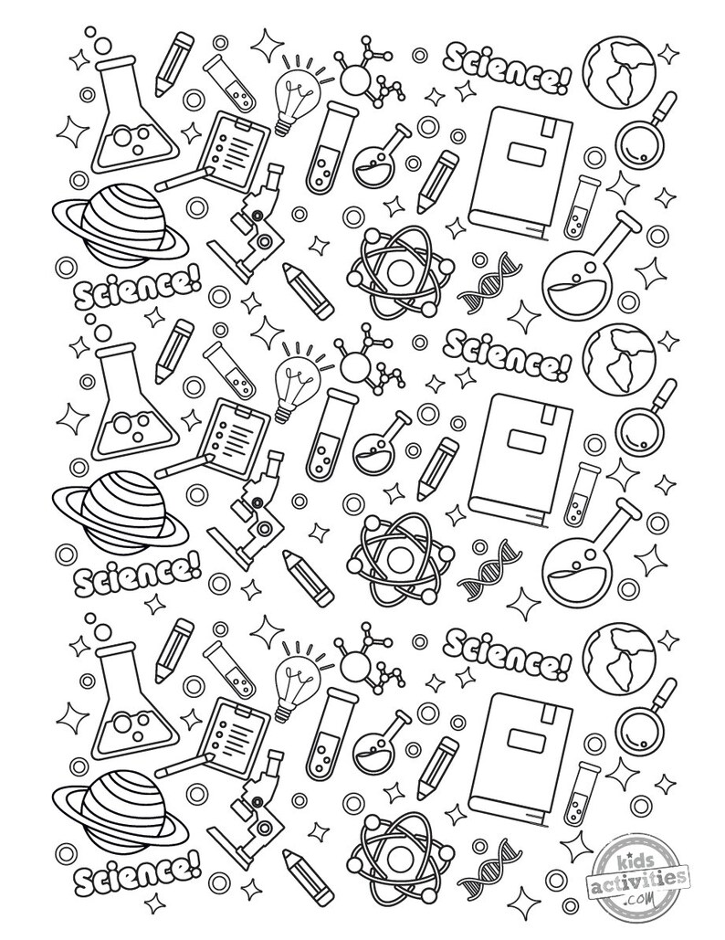 Space and Science Coloring Pages - Etsy Canada