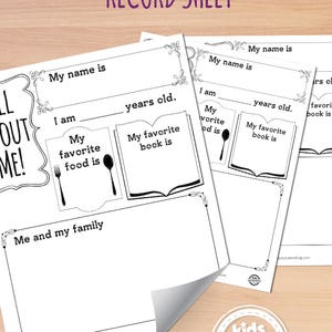 All About Me First Day of School Back to School Printable Worksheet - Etsy