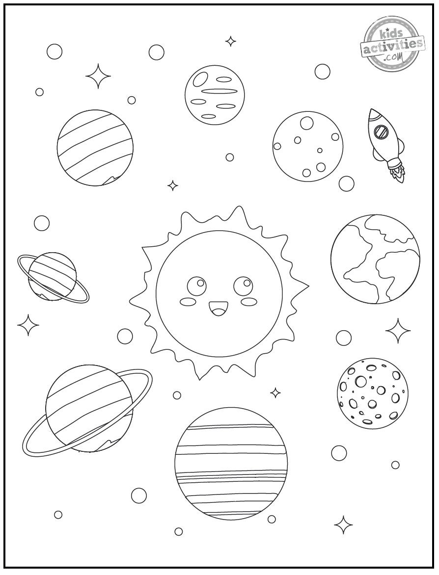 Space and Science Coloring Pages - Etsy Canada