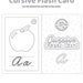 Cursive Flash Card Tracing Practice Coloring Pages - Etsy