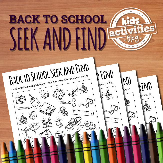 Back to School Seek and Find Worksheet Printable - Etsy