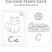 Cursive Flash Card Tracing Practice Coloring Pages - Etsy