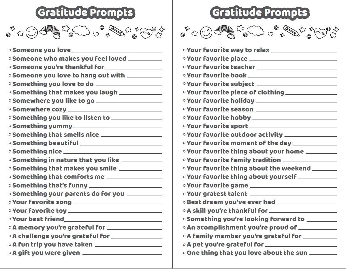 Gratitude Printable Pack - Etsy