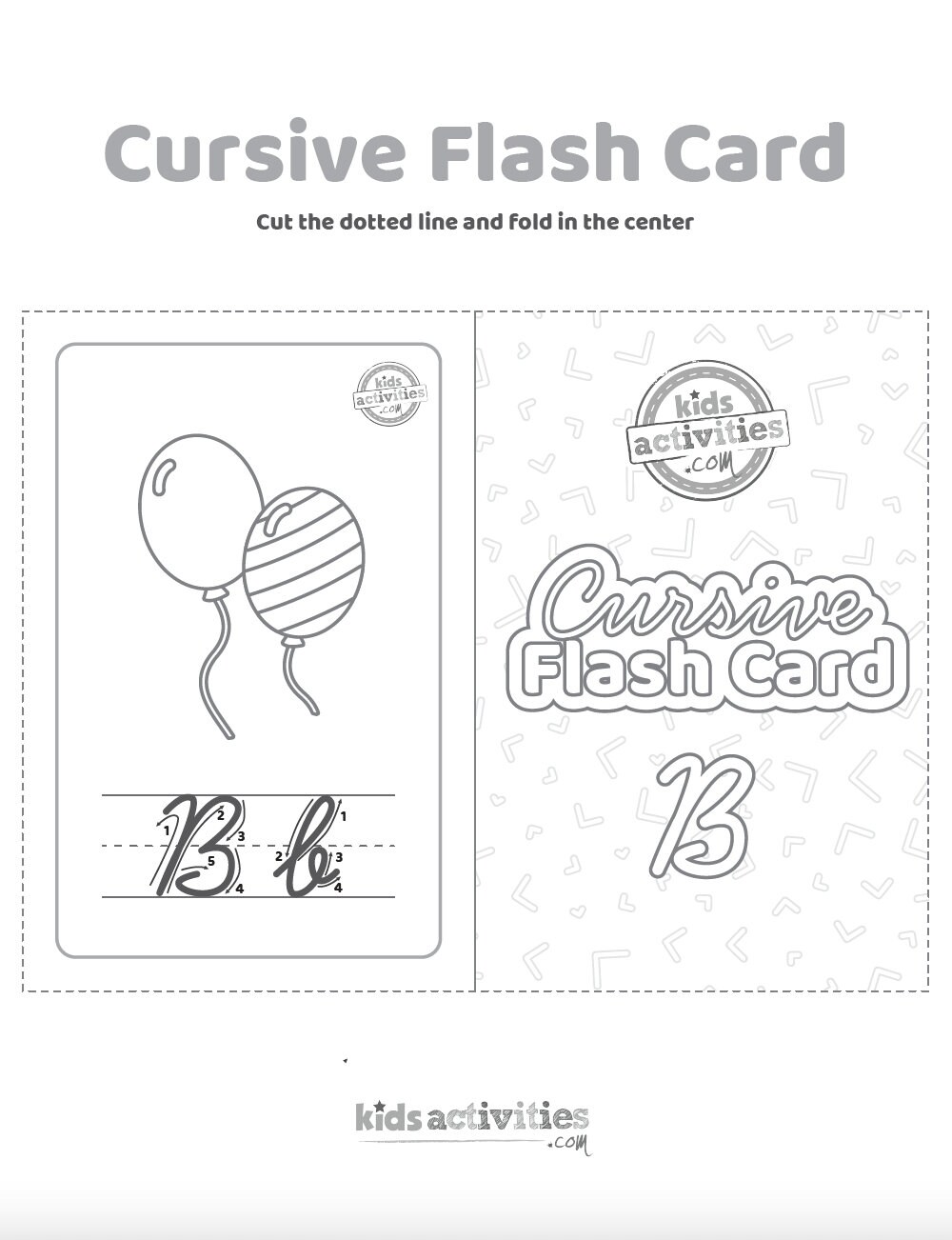 Cursive Flash Card Tracing Practice Coloring Pages - Etsy