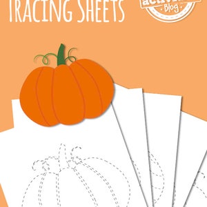 Pumpkin Tracing Sheets - Preschool Printable Worksheets for Halloween ...