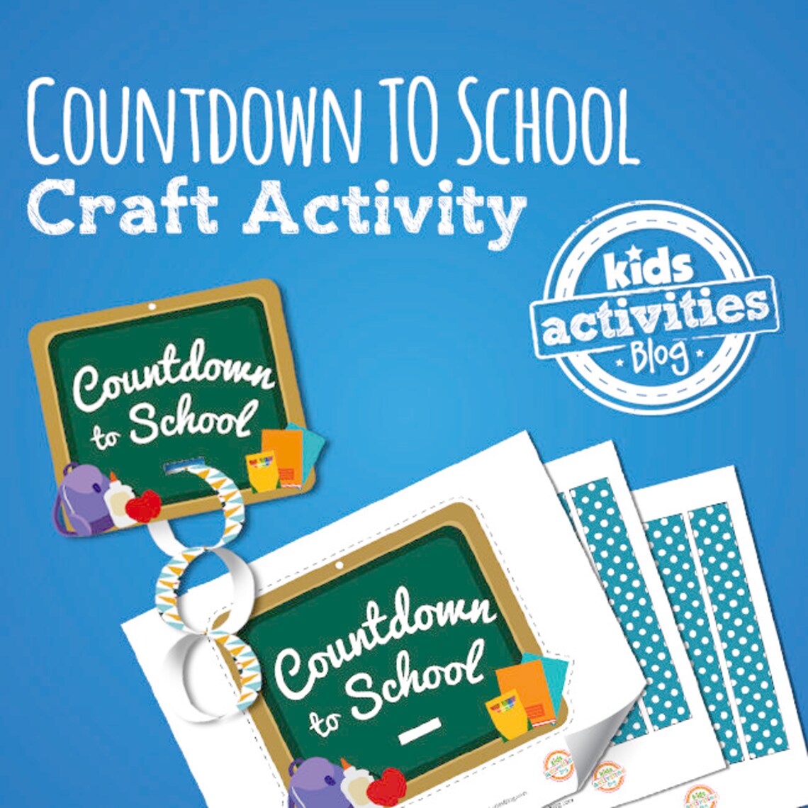 Countdown to School Back to School Craft Activity for Kids - Etsy