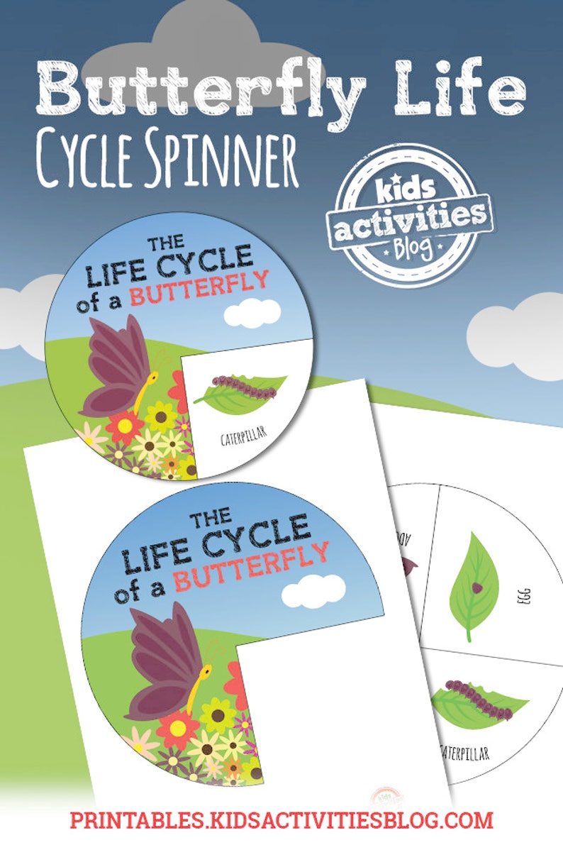 Butterfly Life Cycle Spinner STEM Printable Craft Activity - Etsy