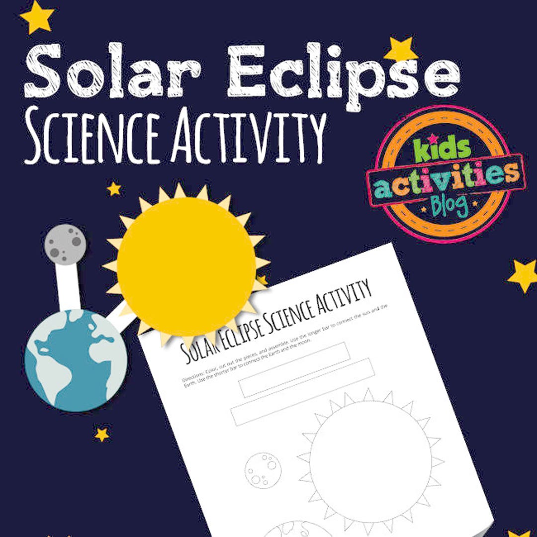Solar Eclipse Activity for Kids a Printable STEM Experiment - Etsy