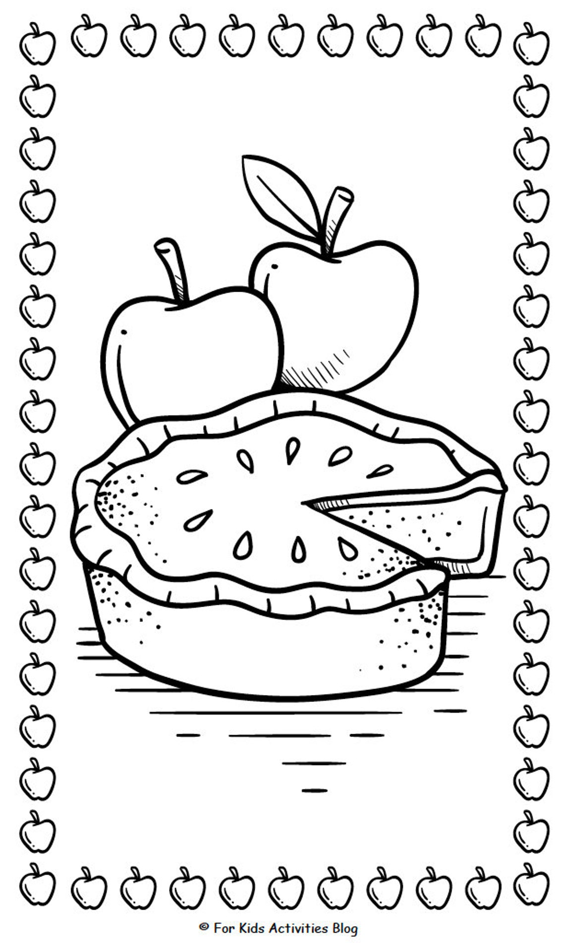 Jumbo Apple Coloring Pages - Etsy