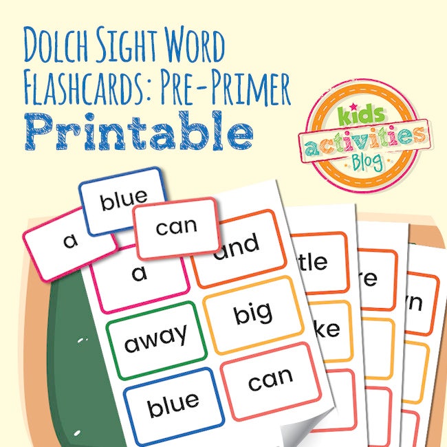 Dolch Sight Word Flashcards - Pre-primer Words - Etsy