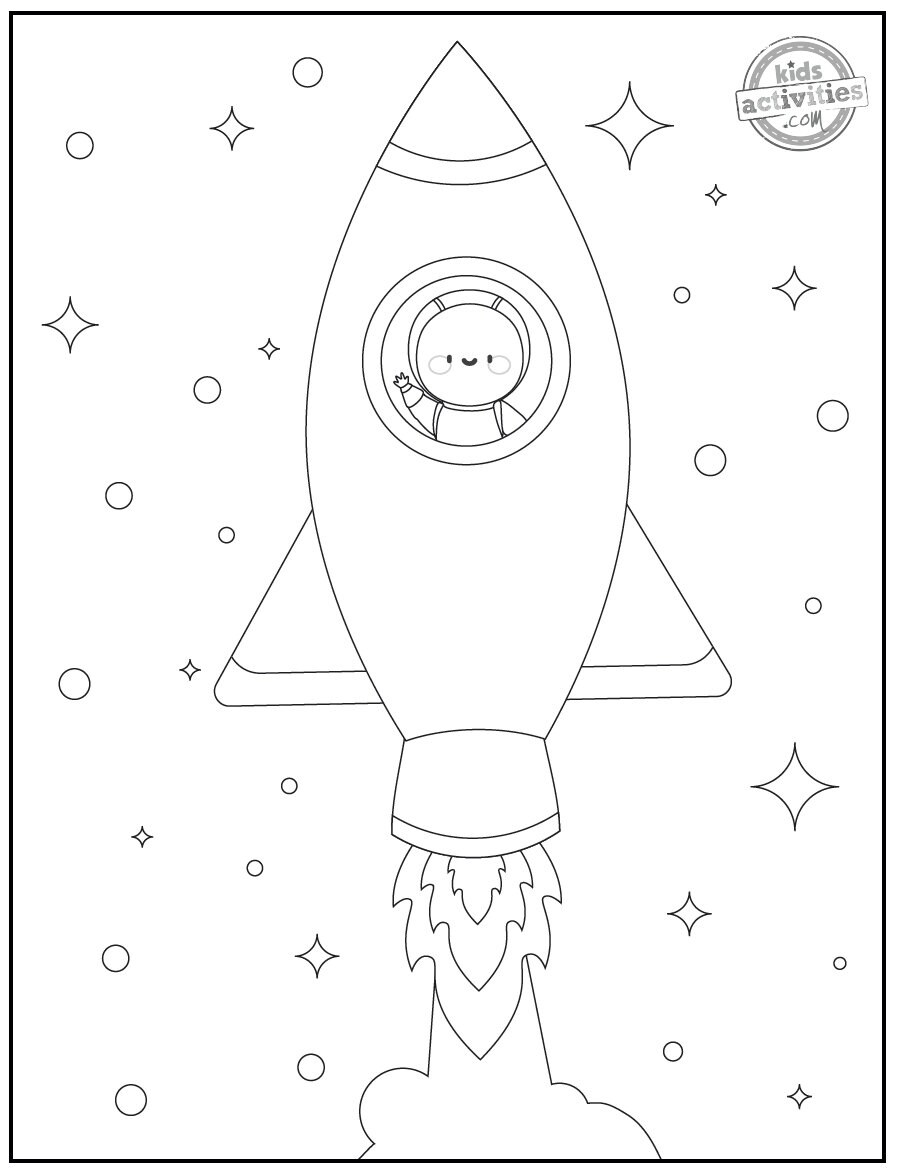 Space and Science Coloring Pages - Etsy Canada