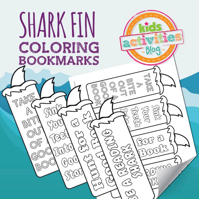 Printable Shark Fin Bookmarks - Etsy
