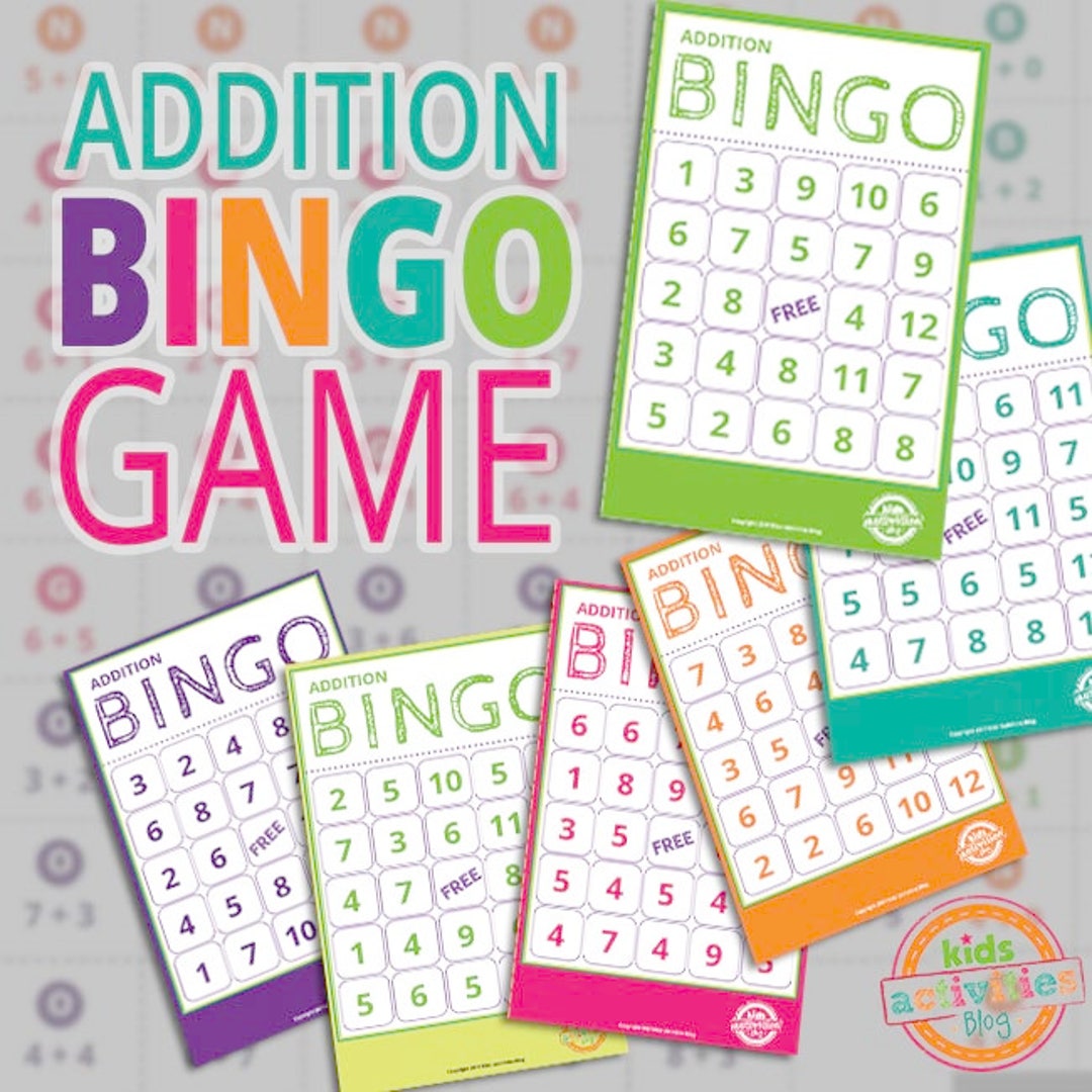 Addition BINGO Printable Math Game - Etsy