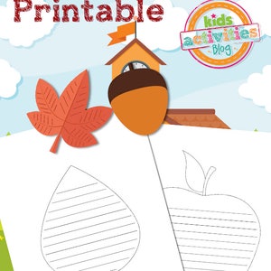 Fall Theme Writing Paper Printables for Kids - Etsy