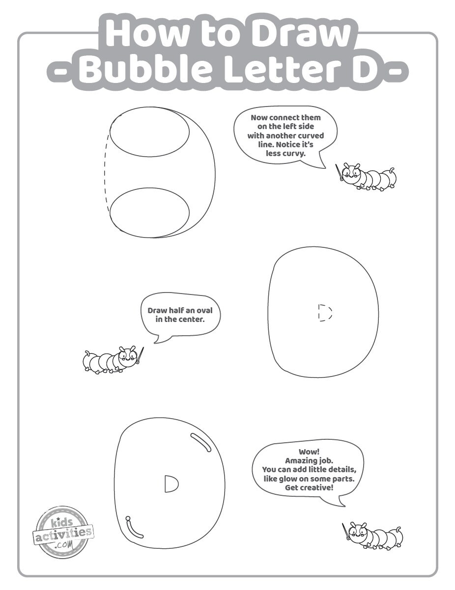 How to Draw Bubble Letters Alphabet - Etsy UK