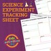 Science Experiment Tracking Results Pages for Kids - Etsy