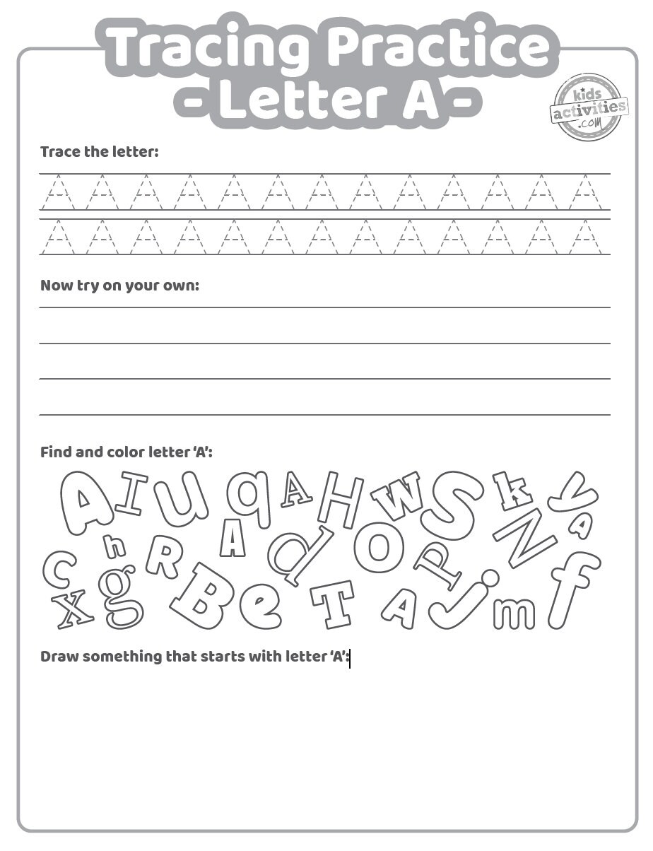 Alphabet Tracing Practice Printables A-Z - Etsy