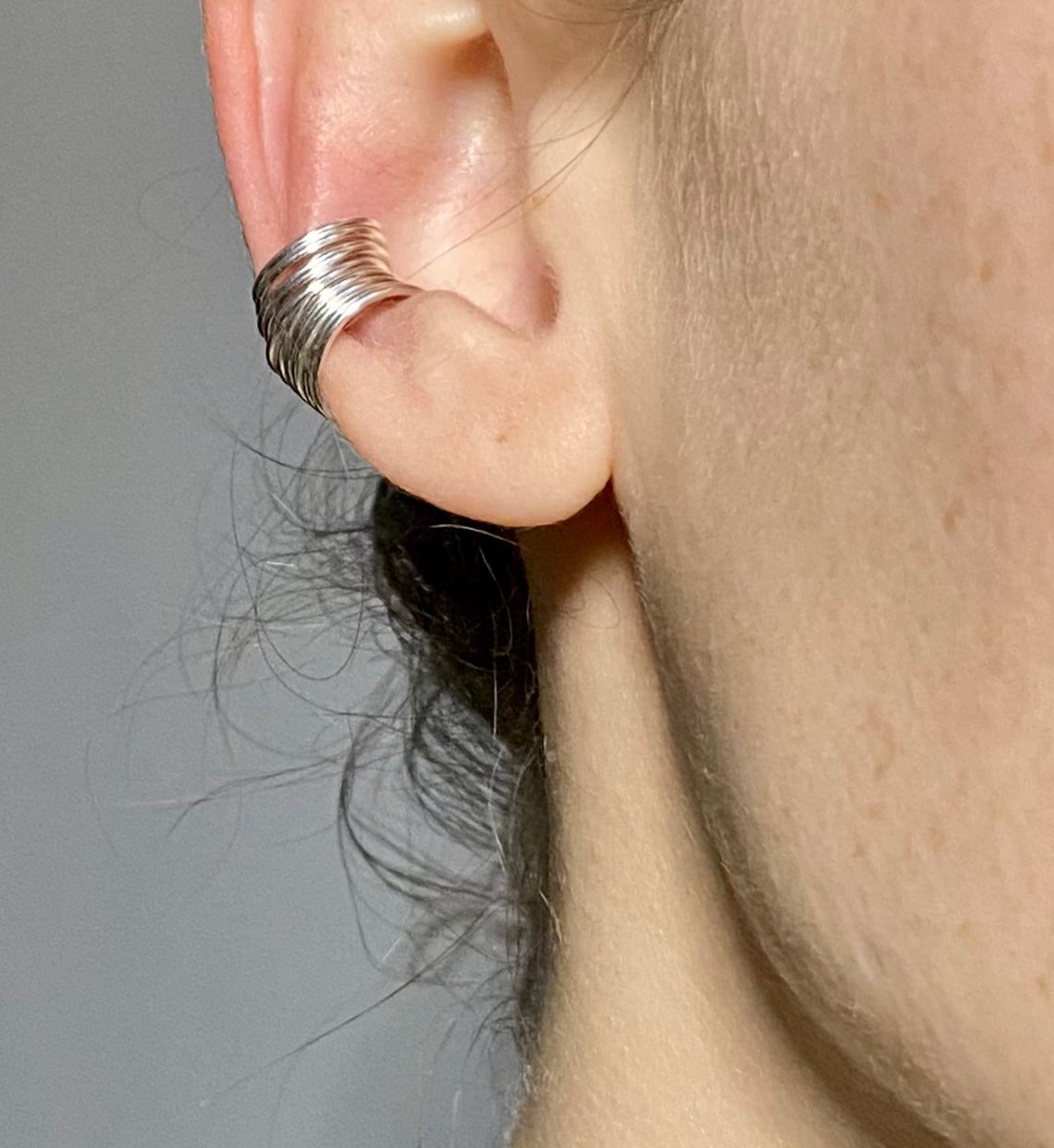 Stacking Sterling Silver Ear Cuff Sets, Minimalist Ear Cuff, Stackable ...