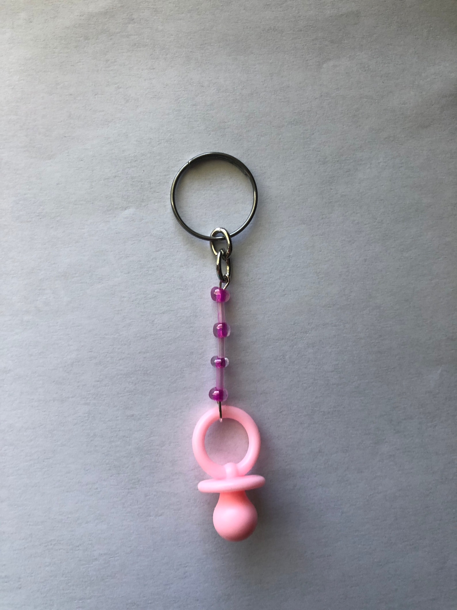Beaded Pacifier Keychain - Etsy