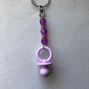 Beaded Pacifier Keychain - Etsy