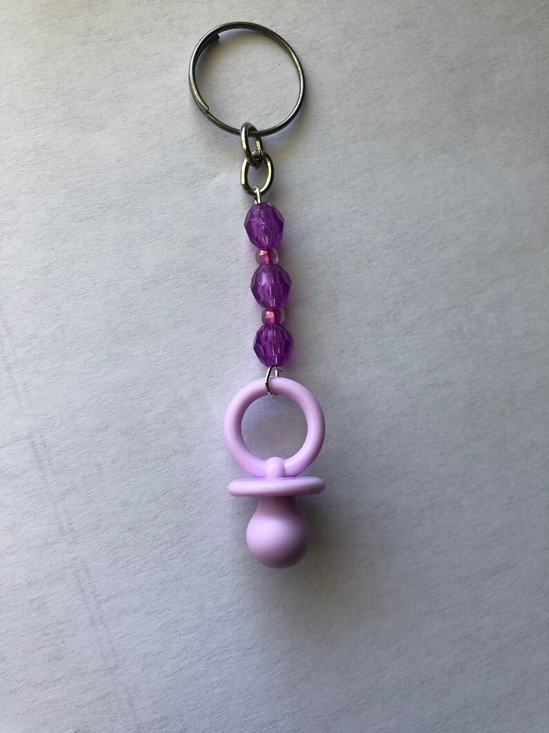 Beaded Pacifier Keychain - Etsy