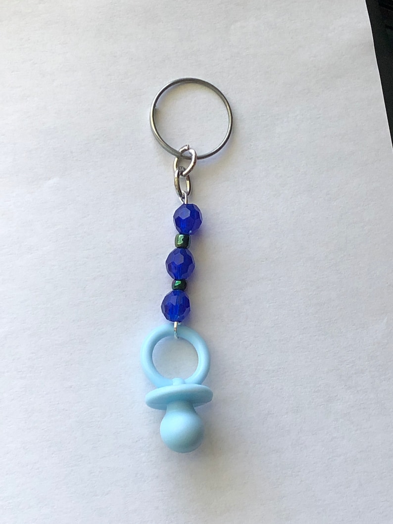 Beaded Pacifier Keychain - Etsy