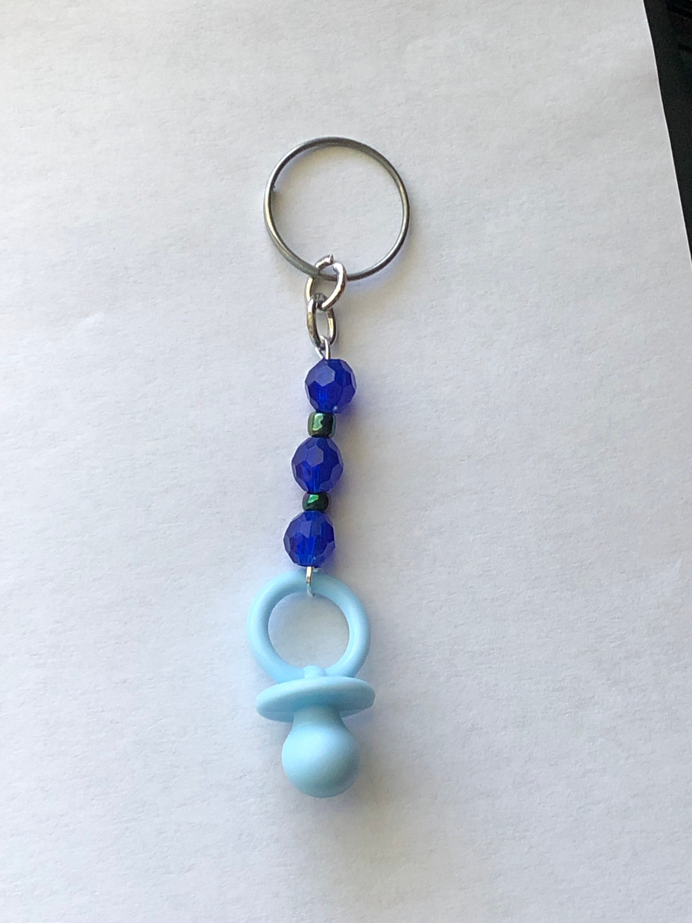 Beaded Pacifier Keychain - Etsy