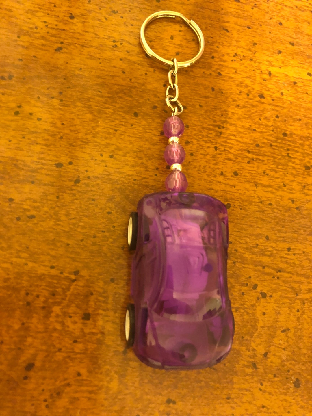 Toy Car Beaded Keychain - Etsy