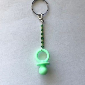 Beaded Pacifier Keychain - Etsy