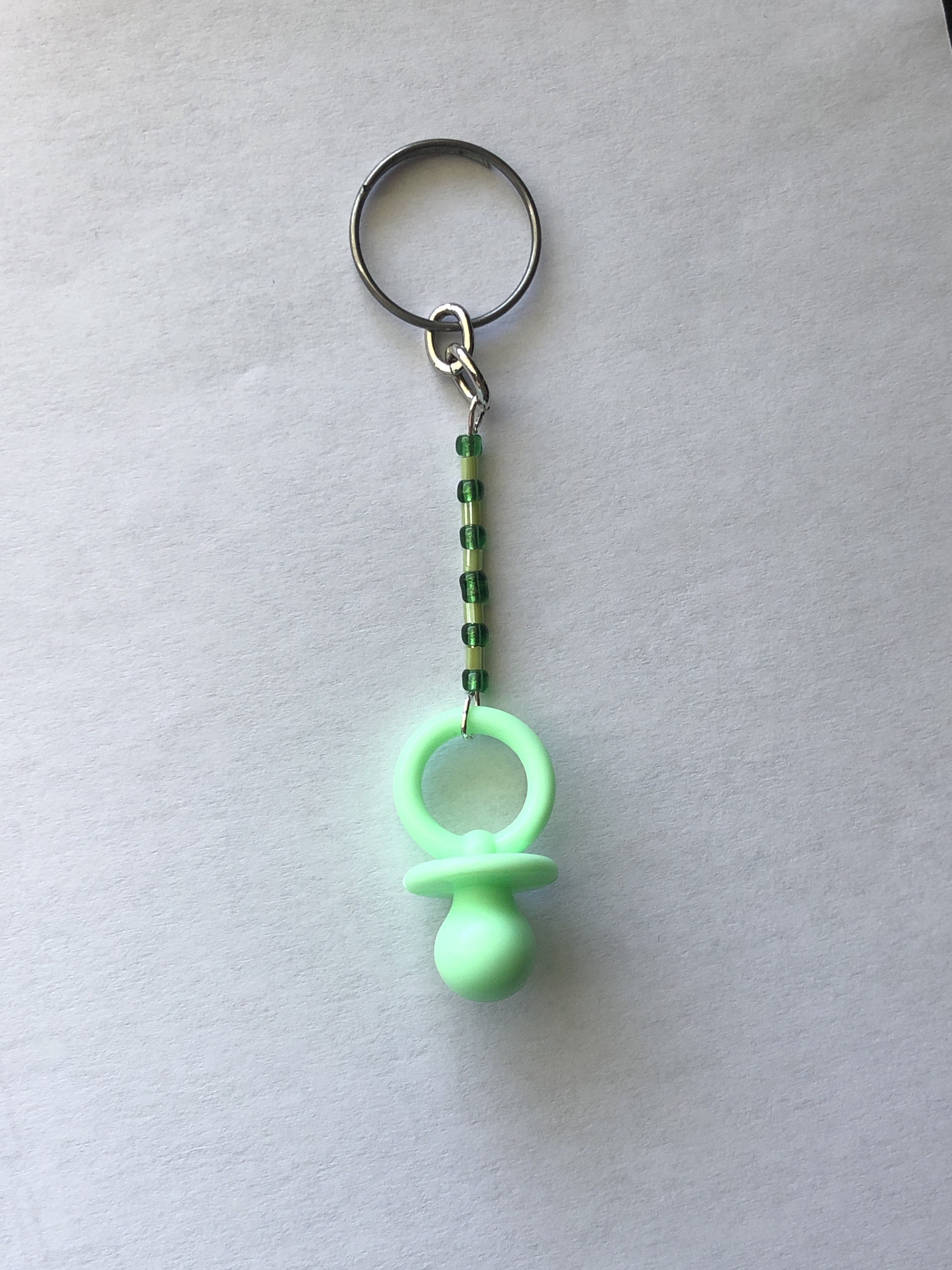 Beaded Pacifier Keychain - Etsy