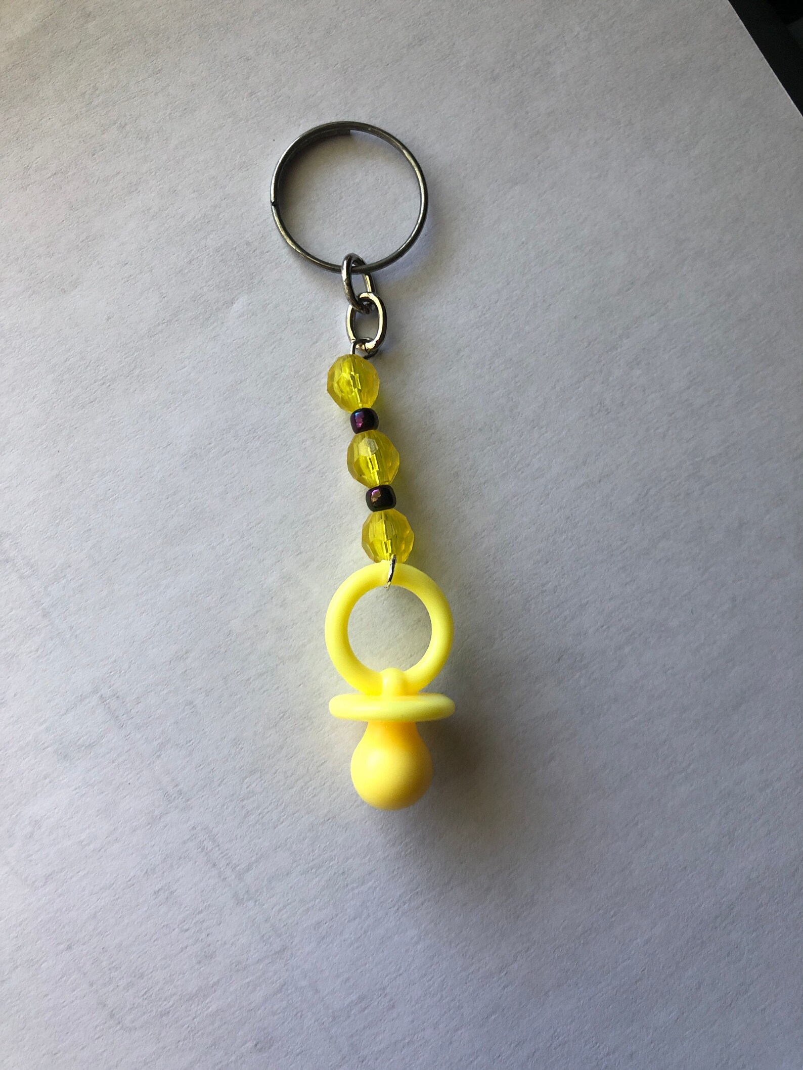 Beaded Pacifier Keychain - Etsy