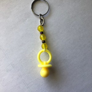 Beaded Pacifier Keychain - Etsy