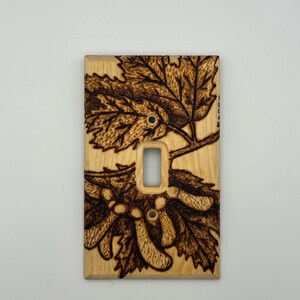 Custom Wooden Light Switch Cover: Wood Burning Art by Hand - Etsy