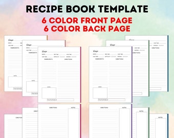 Printable Recipe Template | Instant Digital Download - Etsy