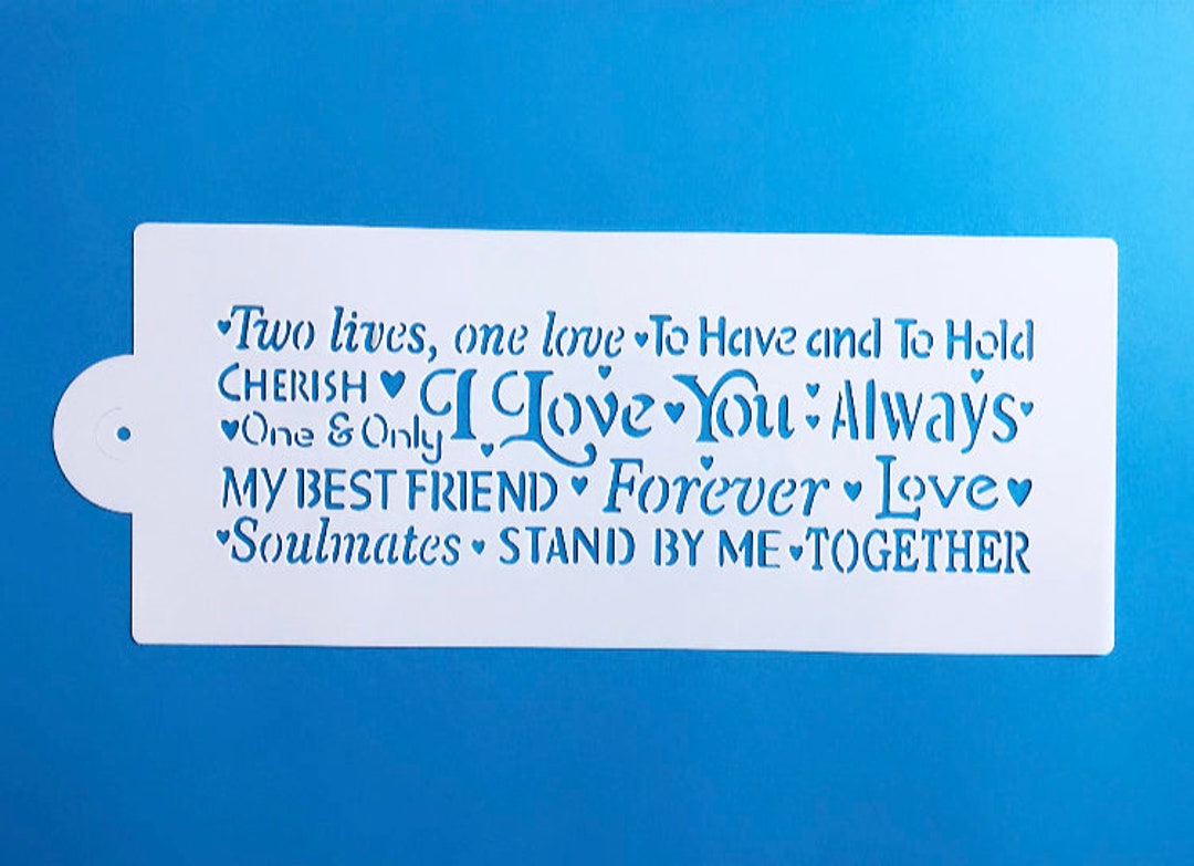 Forever Stencil I Love You Cake Stencils Fondant Stencil - Etsy