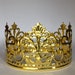 Shiny Metallic Gold Crown Topper, Crown Topper, Gold Crown, Baby ...