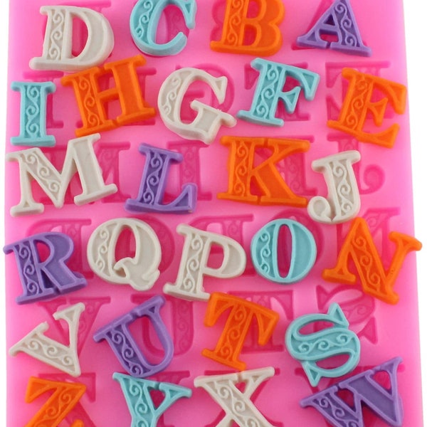 Alphabet Fondant Silicone Mold - Etsy