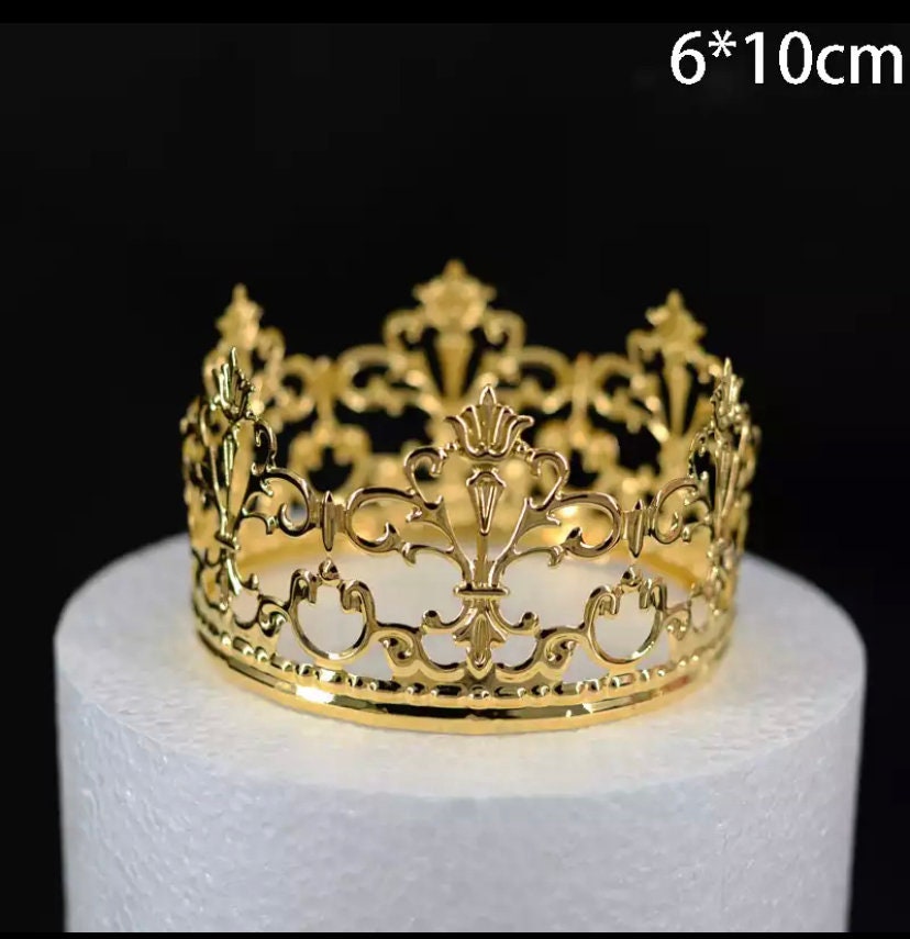 Shiny Metallic Gold Crown Topper Crown Topper Metal Crown - Etsy Australia