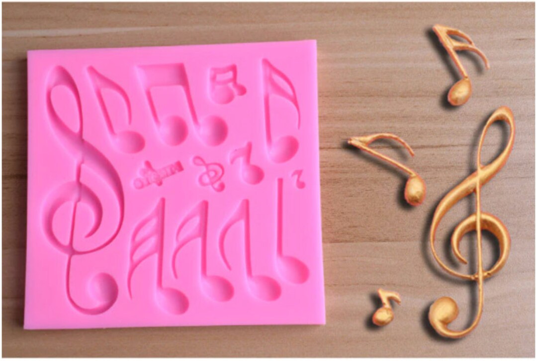 Music Silicone Mold, Musical Notes Molds, Fondant Mold, Chocolate Mold ...